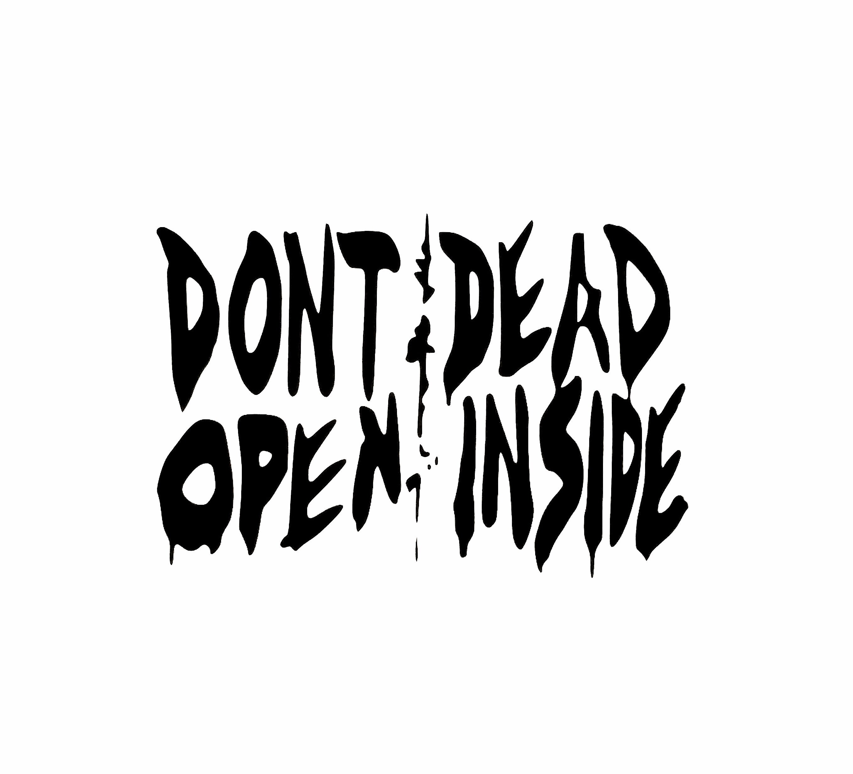 DONT OPEN DEAD Inside Vinyl Decal Halloween Decor | Etsy
