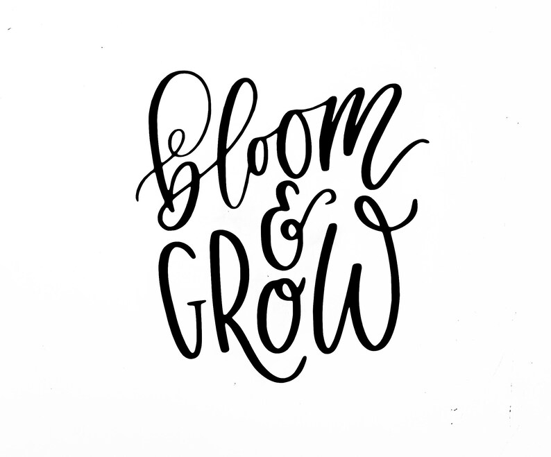 BLOOM GROW Decal Farmhouse Decor Decal for Garden Potting - Etsy