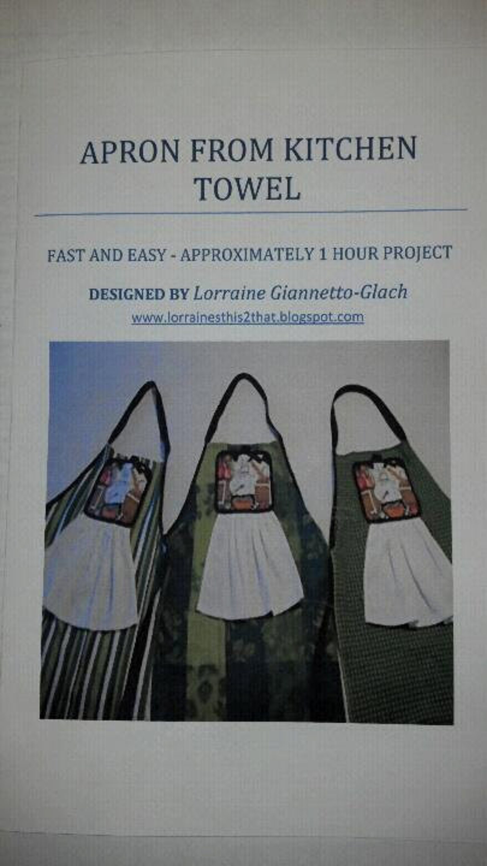 Apron From Kitchen Towel Pattern - Etsy
