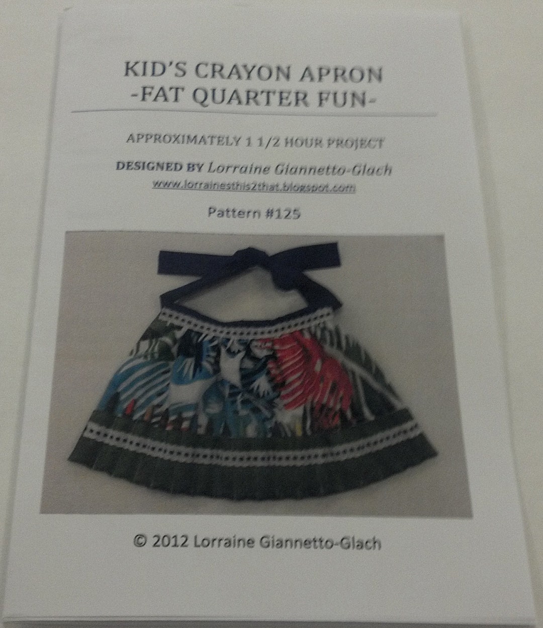 Crayon Apron Pattern - Etsy