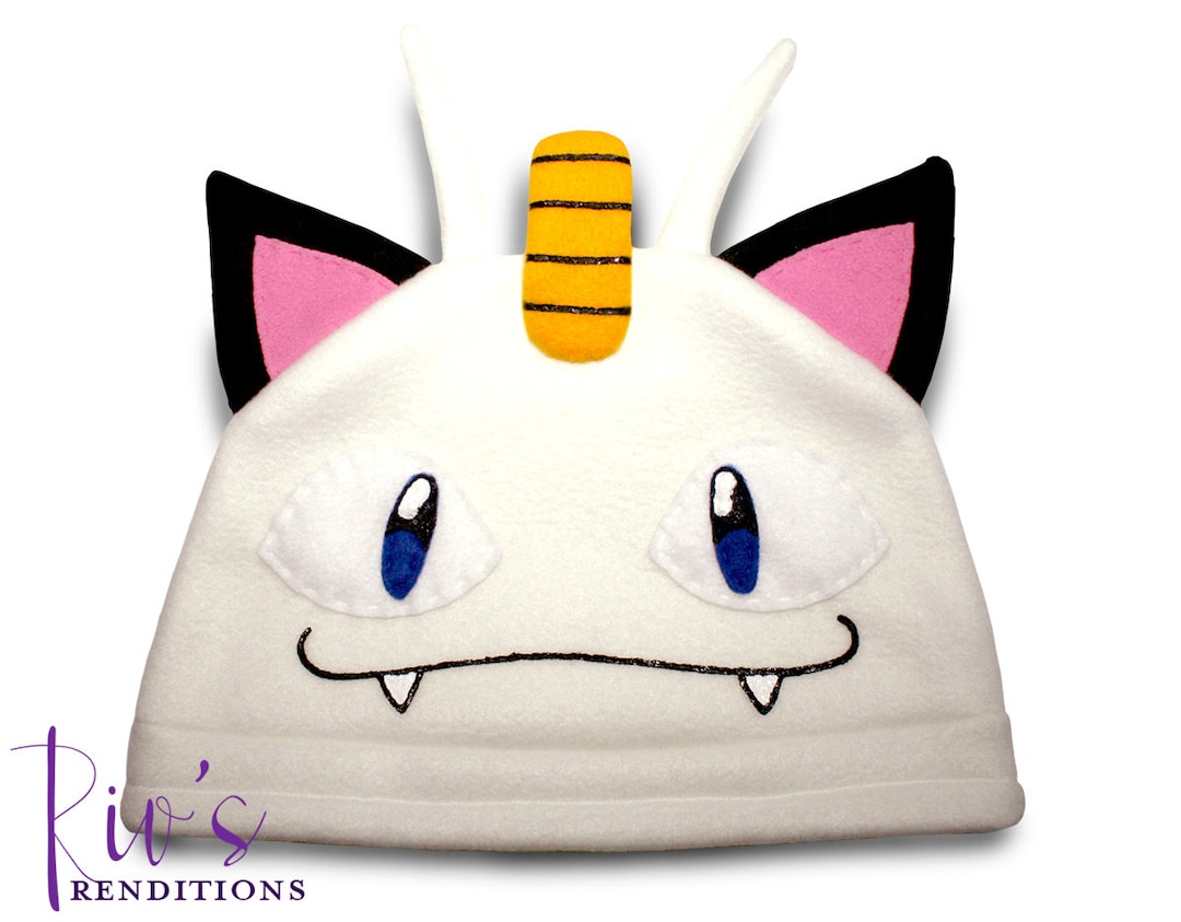 Pokemon Meowth Hat / Fleece Hat / Winter Hat / Pokemon Hat / Pokemon ...