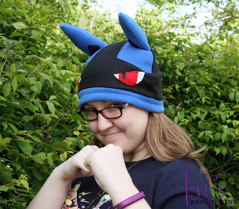 Pokemon Lucario Hat / Fleece Hat / Winter Hat / Pokemon Hat / | Etsy