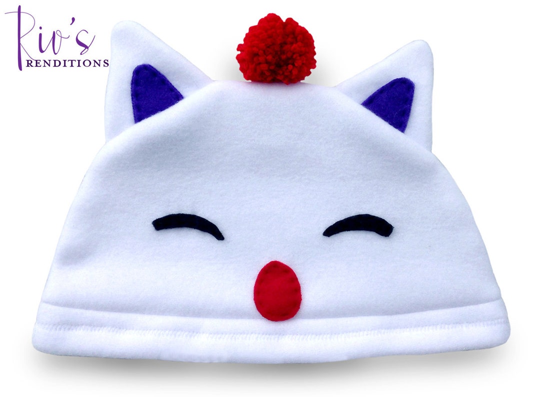Final Fantasy - Moogle Hat / Fleece Hat / Costume Hat / Cosplay ...