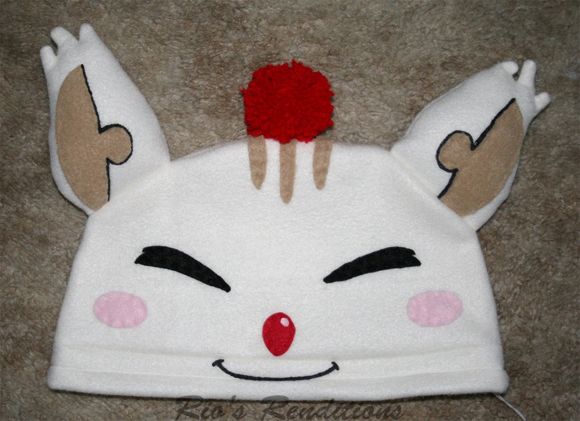 Final Fantasy Crystal Chronicles Moogle Hat / Fleece Hat / - Etsy