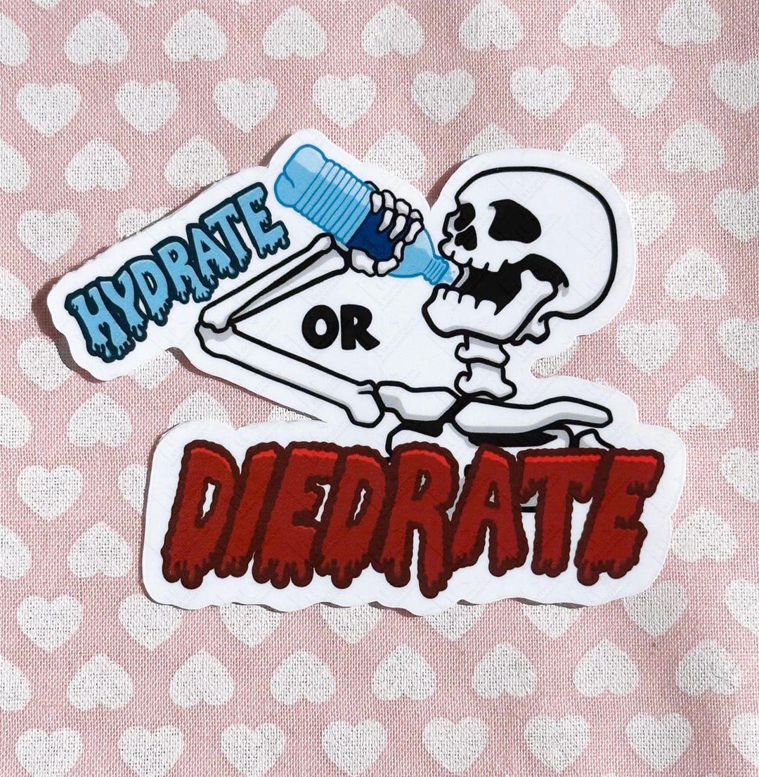 Hydrate or Diedrate Skeleton Sticker / 3 Inch Vinyl Sticker - Etsy