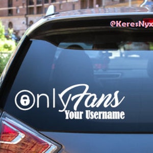 Onlyfans Car Decal Custom Onlyfans Sticker Custom Username Decal ...