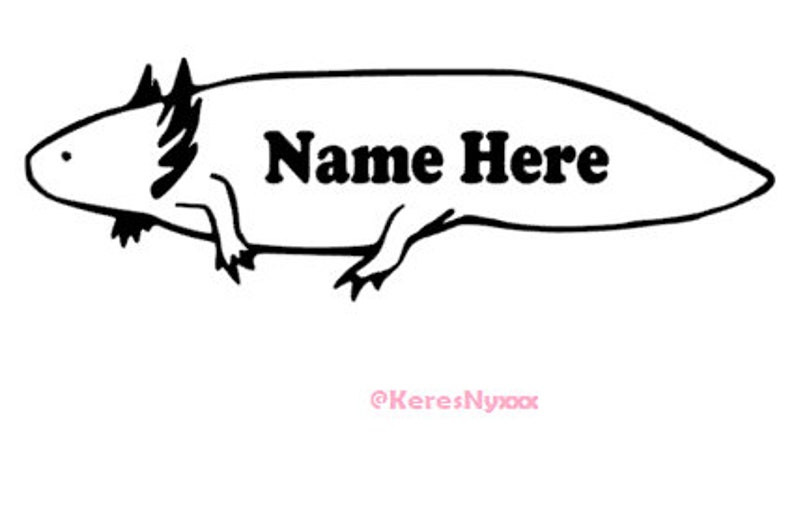Personalized Name Decal for Axolotl Enclosure Tank Vinyl Decal Sticker ...