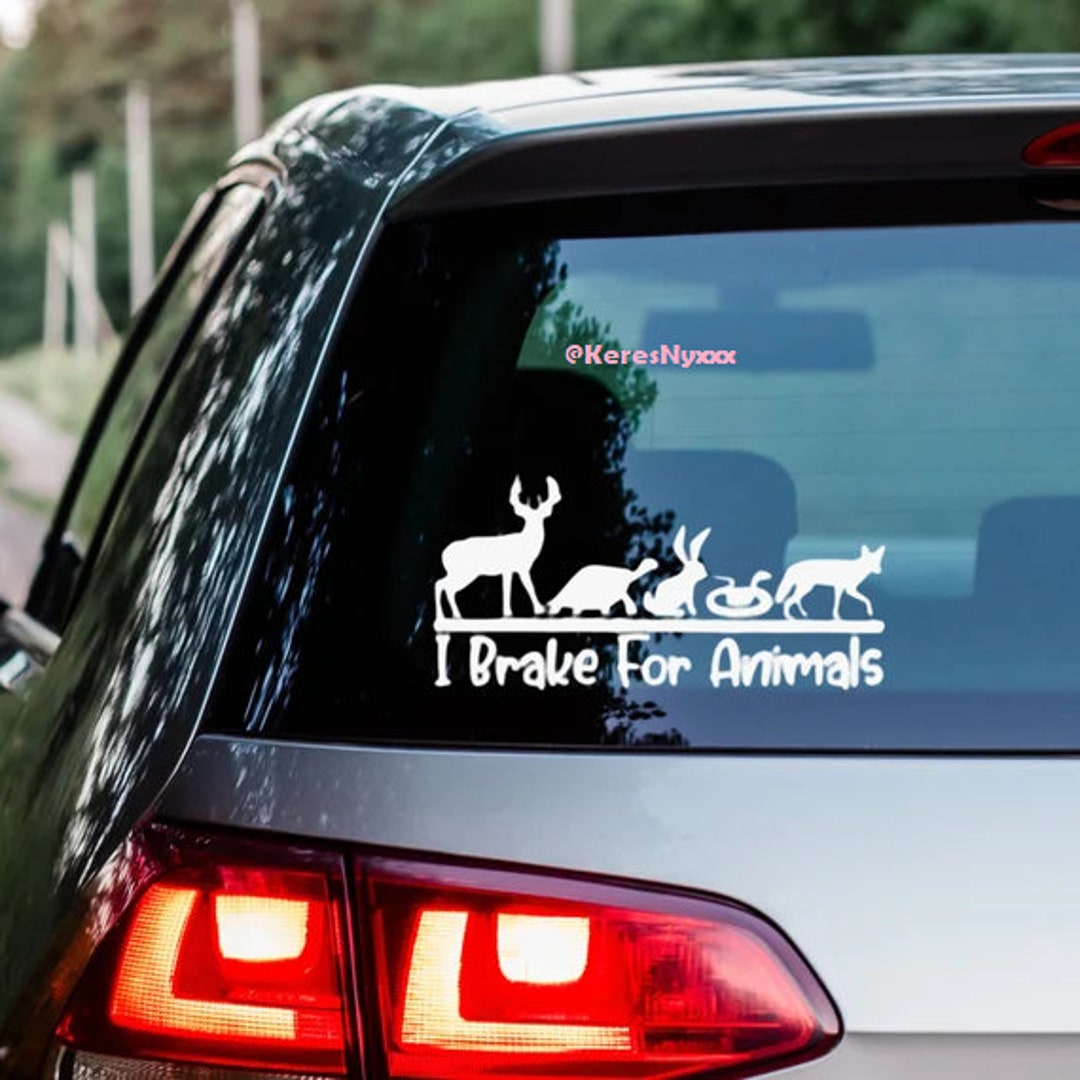 I Brake for Critters Long Vinyl Decal Sticker - Etsy