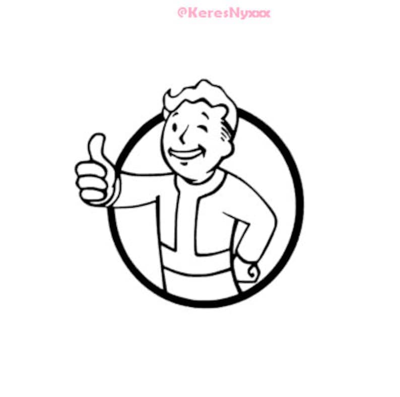 Fallout Vault Boy Vault-tec Vinyl Decal Logo Gamer Show Decals Vinyl ...