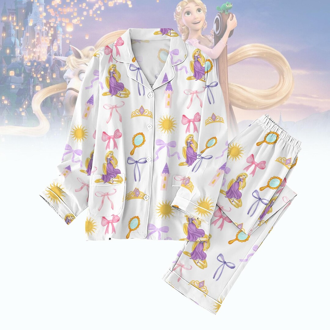 Disney Rapunzel Coquette Pajamas Set, Disney Princess Pajamas Women ...