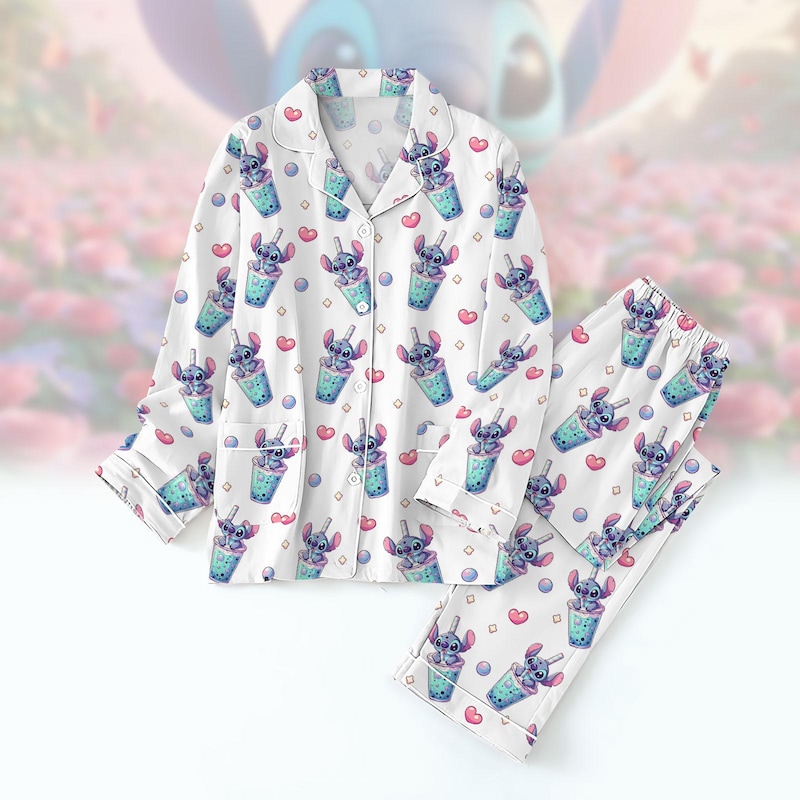 Stitch and Angel Pajamas - Etsy