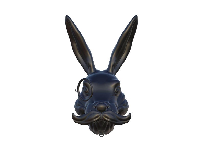 3D Printed Rabbit Head Wall Decor – Modern Minimalist Animal Art - Etsy