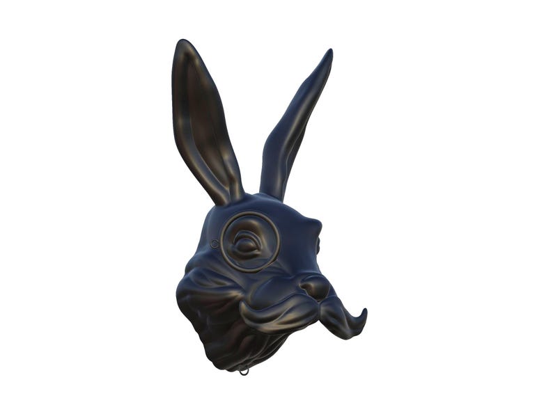 3D Printed Rabbit Head Wall Decor – Modern Minimalist Animal Art - Etsy