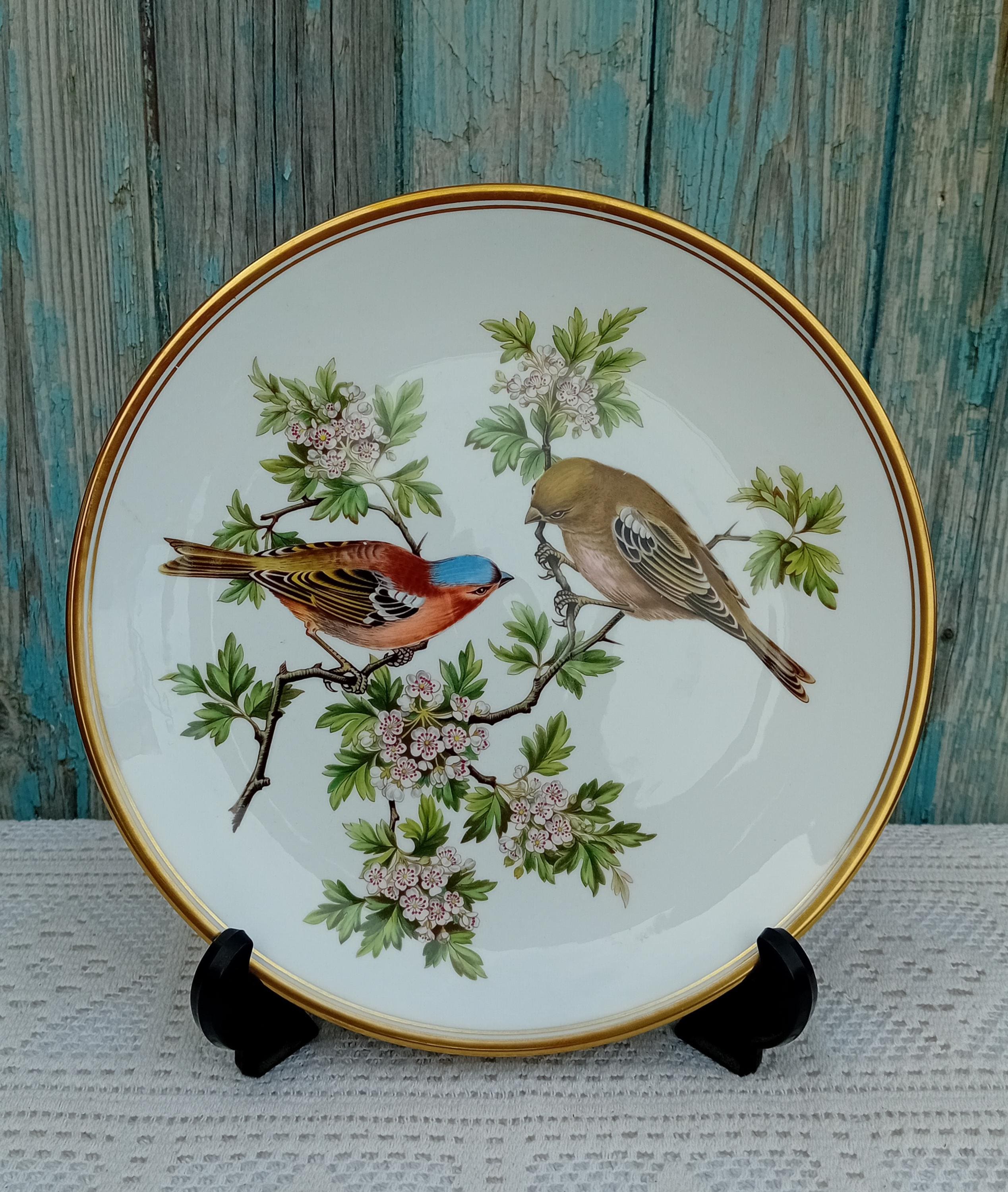 Spode "garden Birds" Collector Gilted Plates, With Each Plate Featuring ...