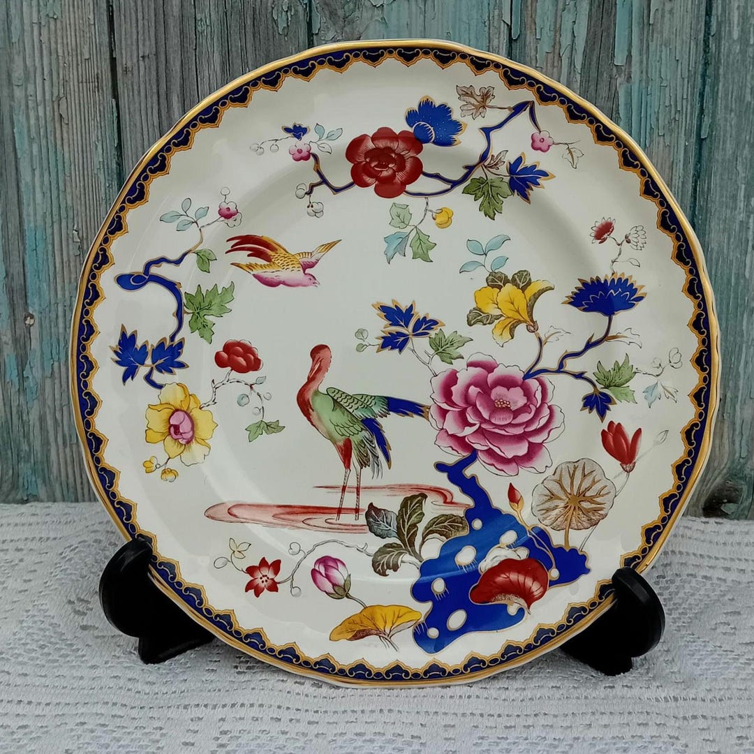 Mason's Ironstone Stork Dinner Plate From Mason's Historic Plate ...