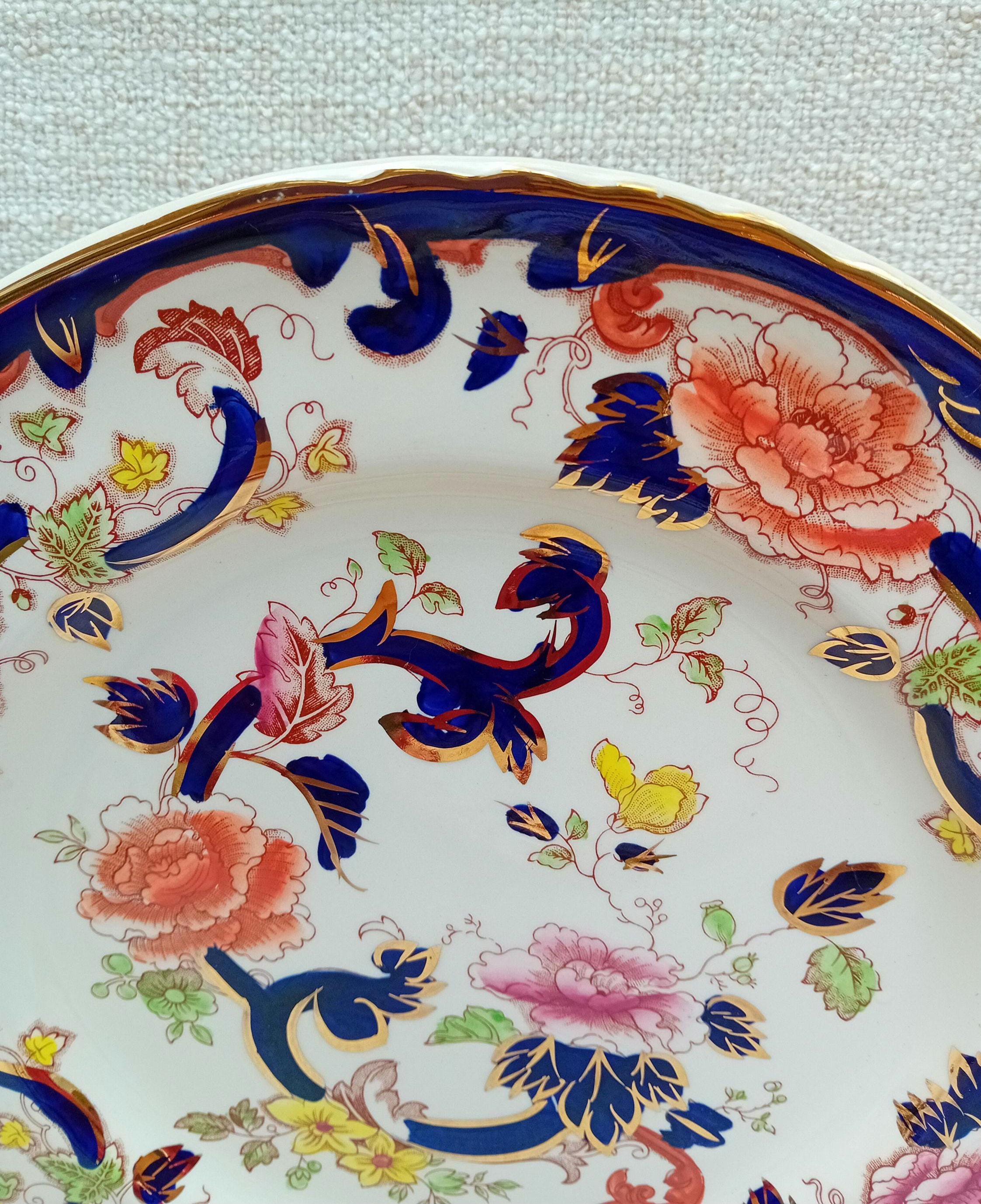Mason Mandalay Red and Blue Plate - Etsy