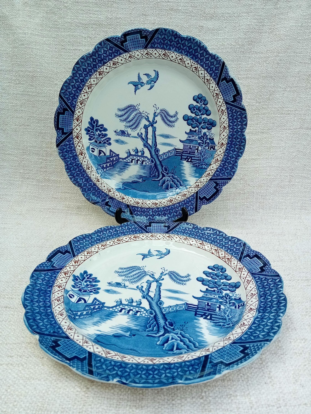 Booths real Old Willow A8025 Dinner Plate 10 1/2 - Etsy