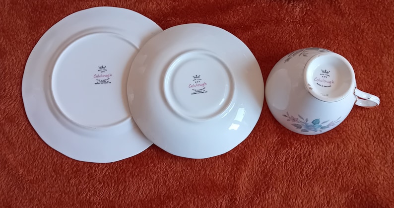 Colclough Vintage Blue and Pink Fine Bone China Tea Set, Pattern 8378 ...