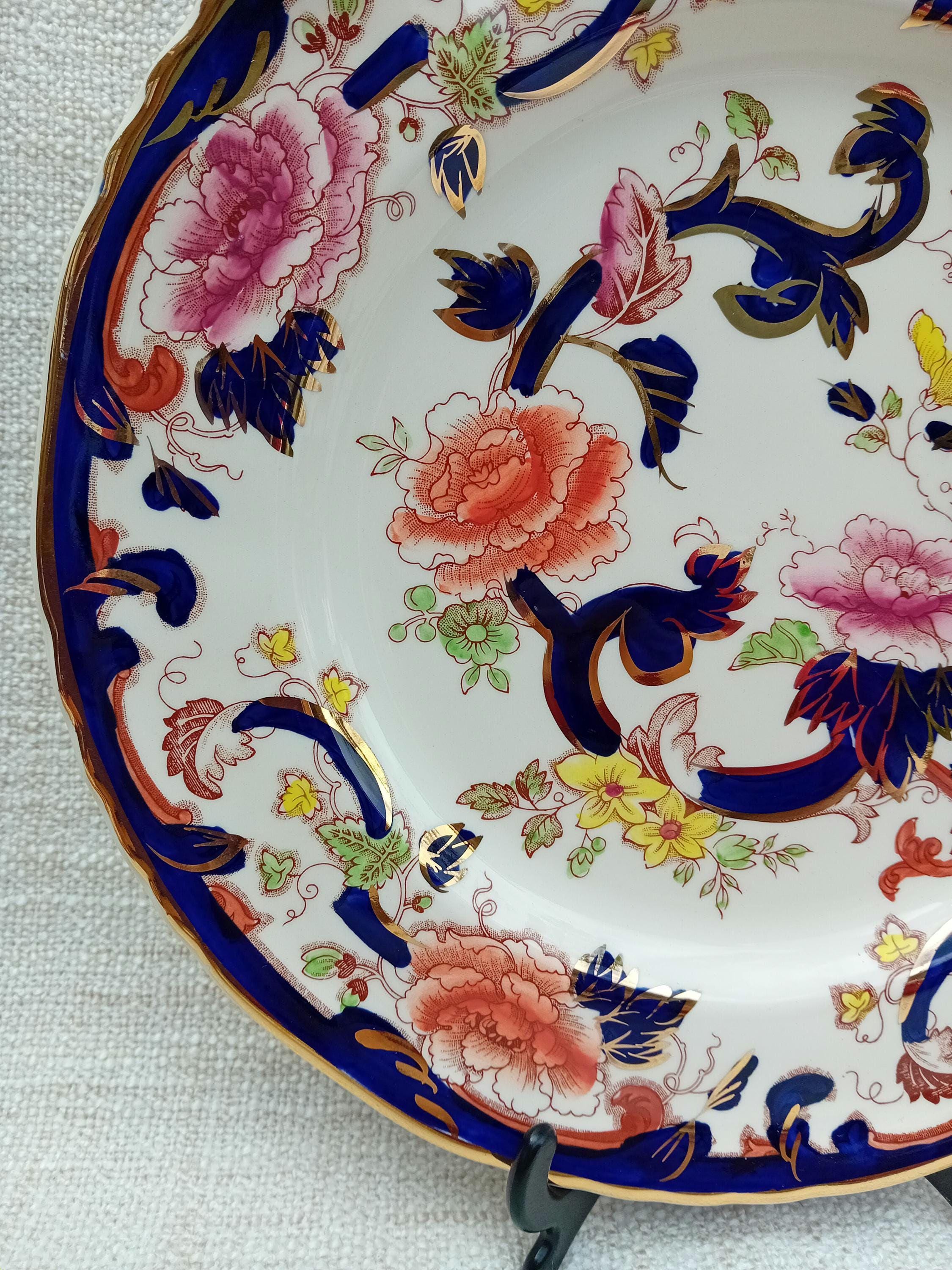 Mason Mandalay Red and Blue Plate - Etsy