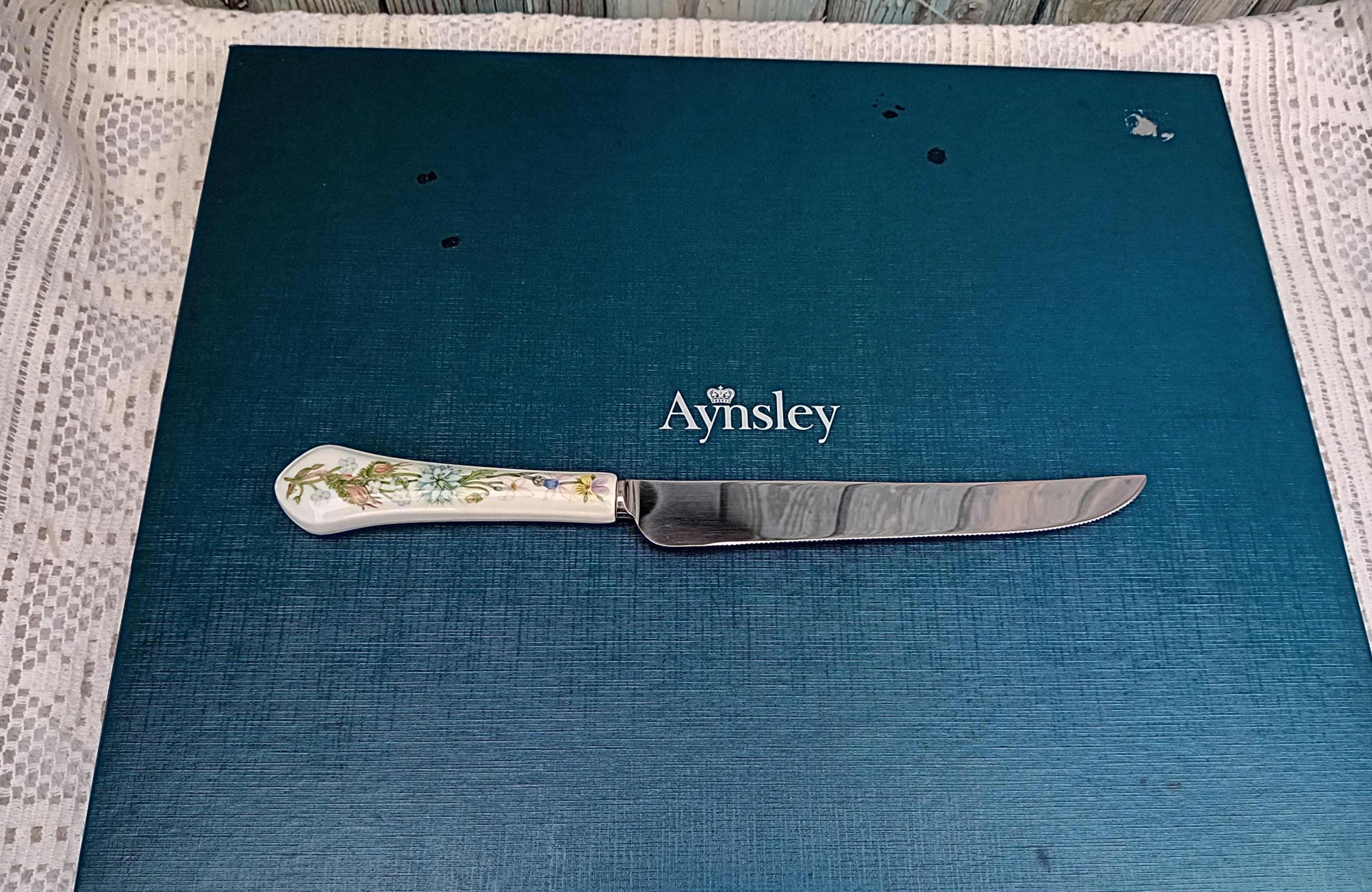 Aynsley "wild Tudor" Cheese/cake Plate and Knife Set New Original Box ...