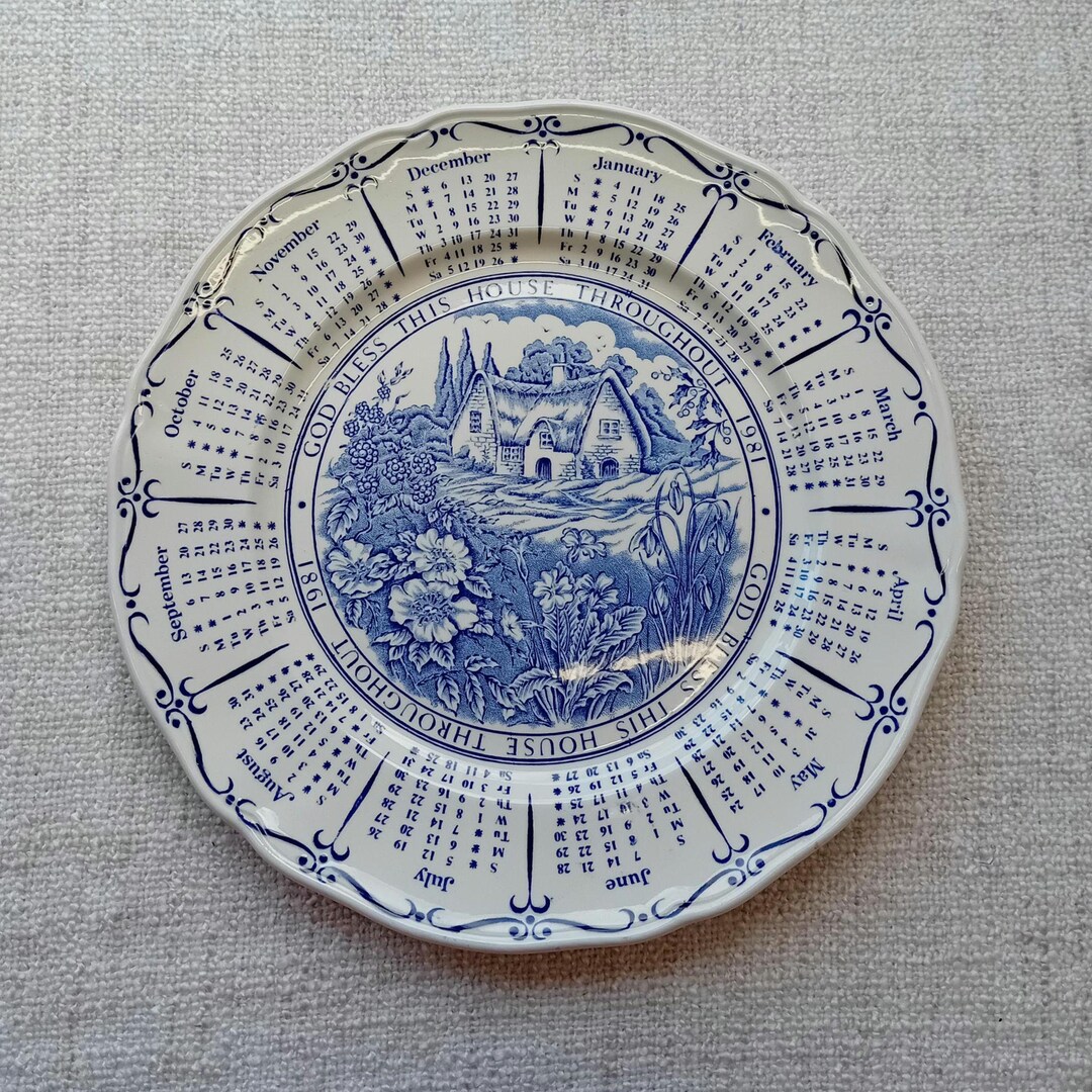Myott Ironstone Calendar Plate, Made for Ringtons in 1981 - Etsy