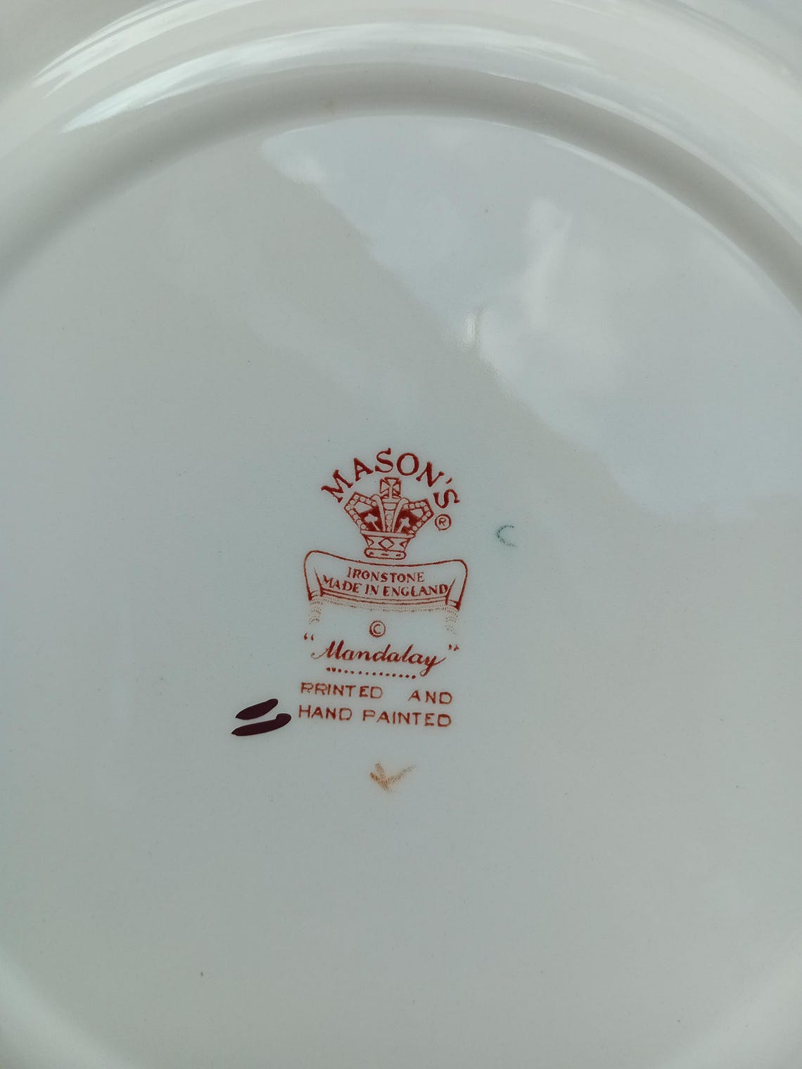 Mason Mandalay Red and Blue Plate - Etsy