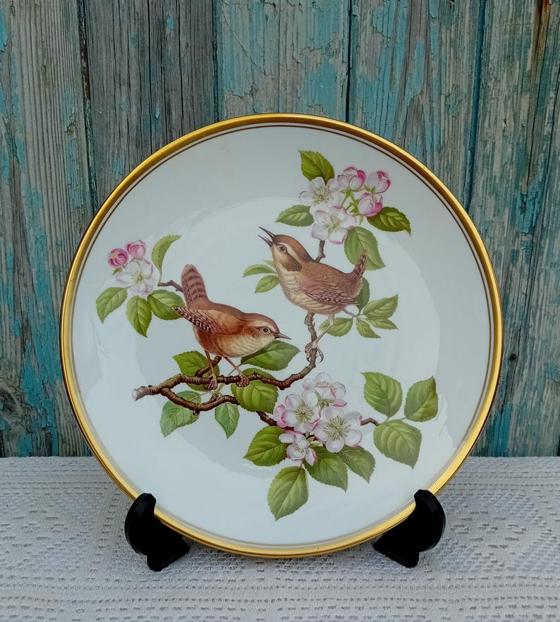 Spode "garden Birds" Collector Gilted Plates, With Each Plate Featuring ...