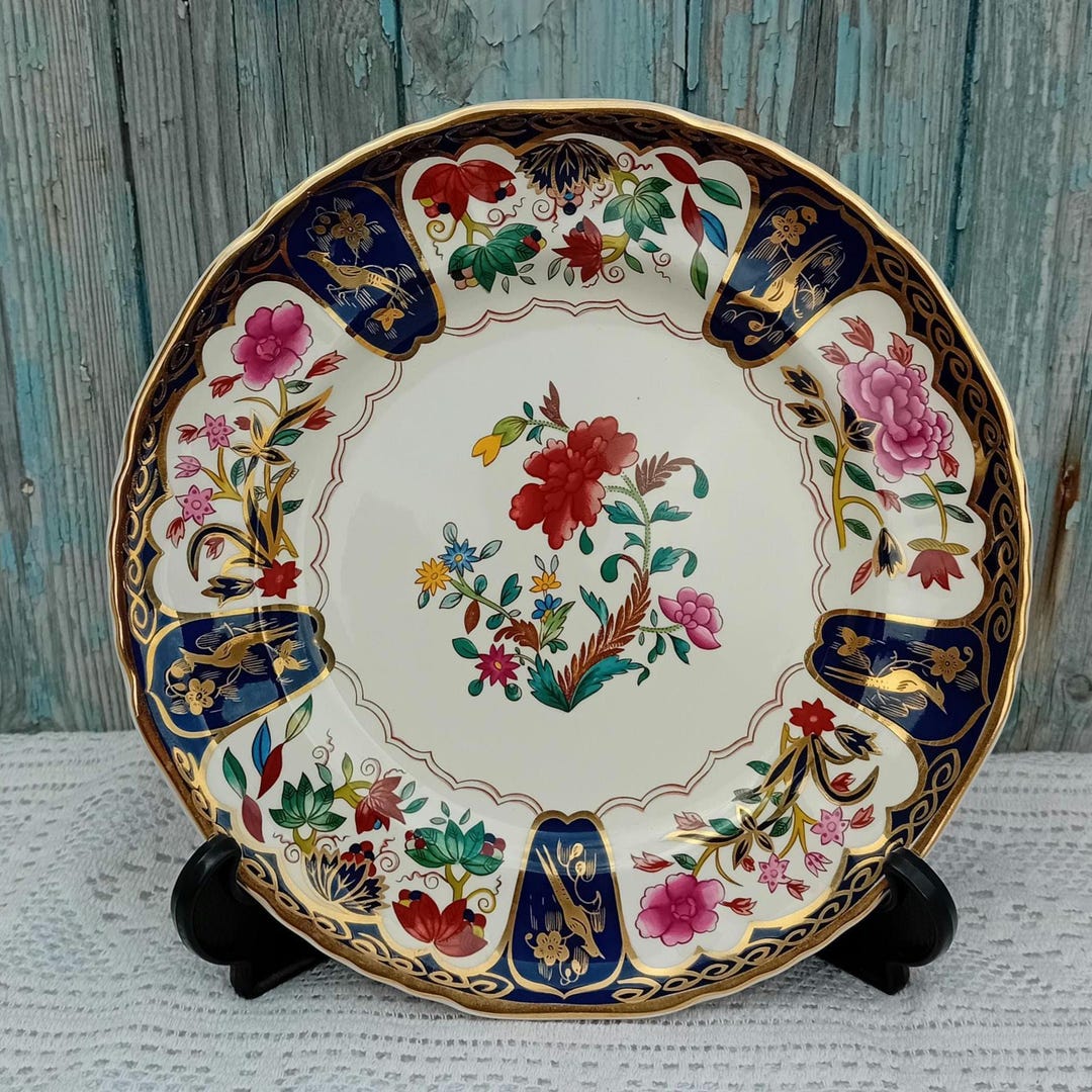 Mason's Ironstone Plate in the Blue and Gold Pattern From the Historic ...