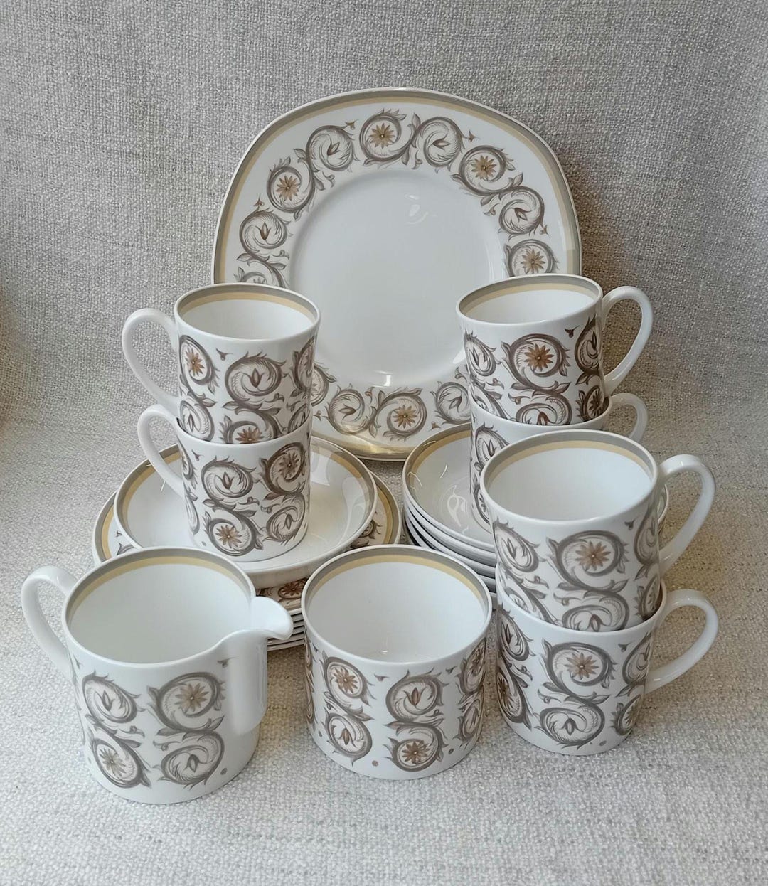 Wedgwood "venetia" Fine Bone China Tea Set Designed by Susie Cooper - Etsy