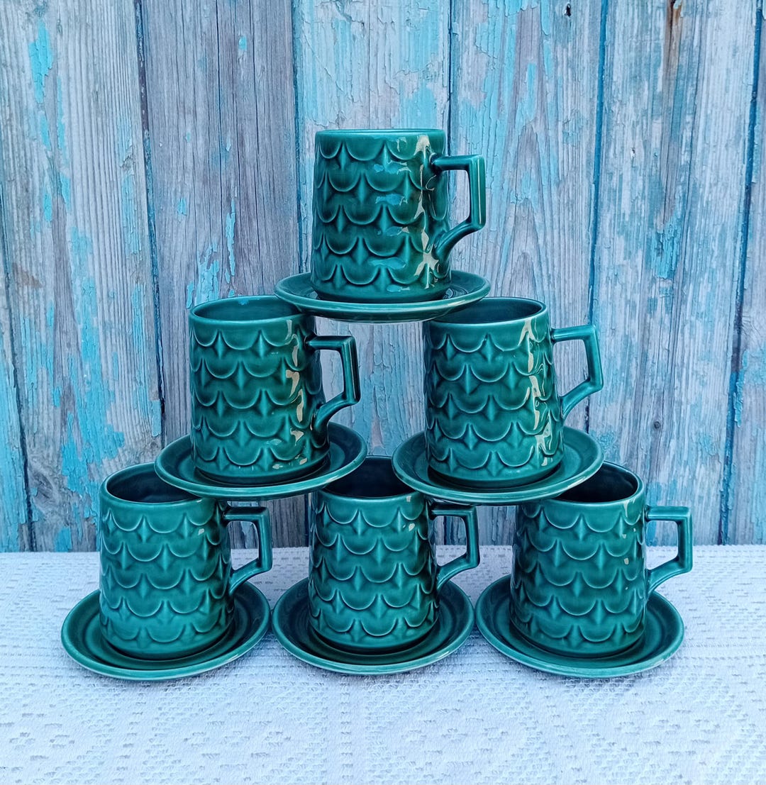 Eastgate Withernsea Pottery Vintage Retro Teal Coffee/ Tea Cup and ...