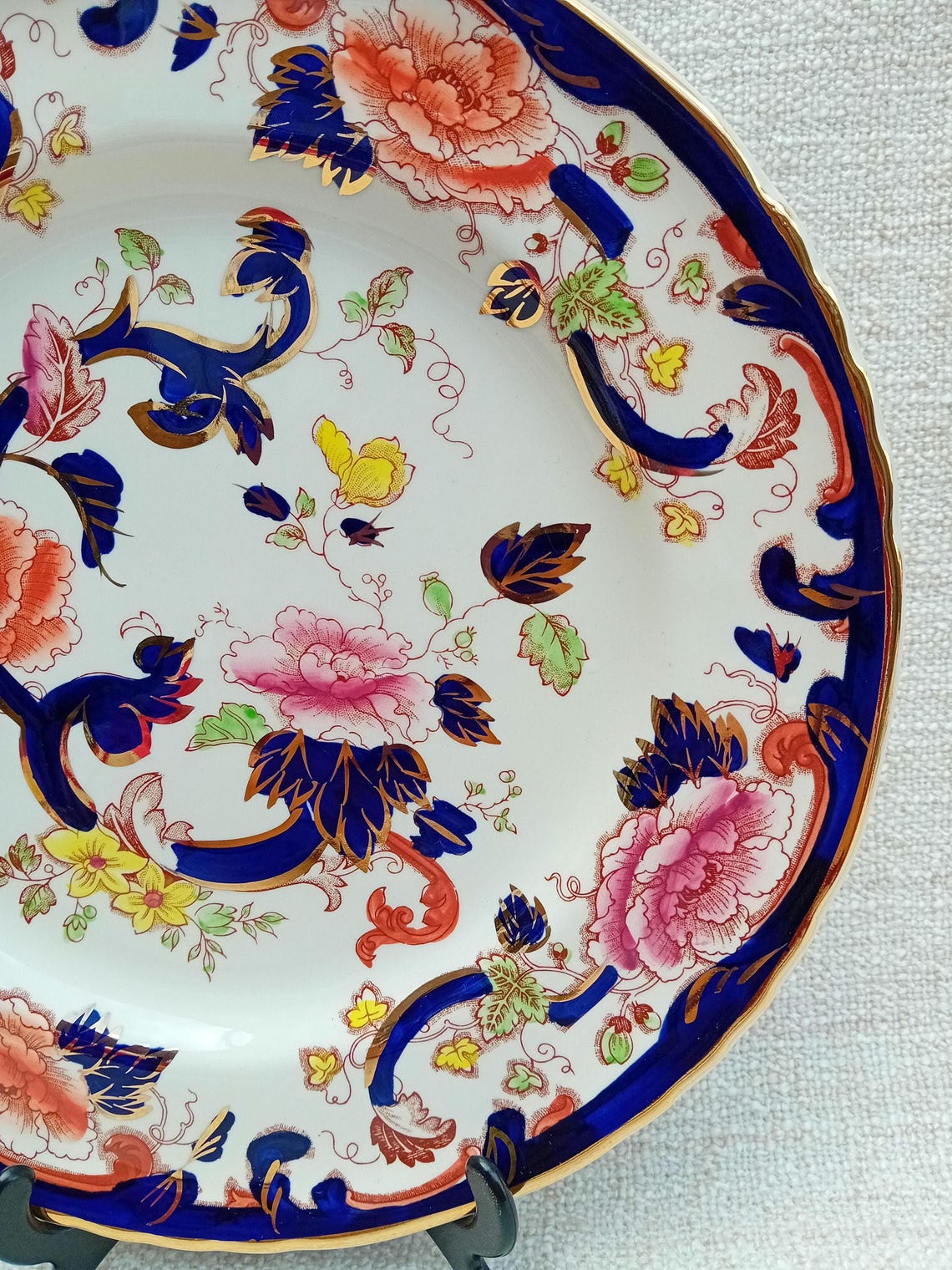 Mason Mandalay Red and Blue Plate - Etsy