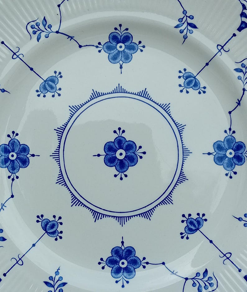 Furnivals Denmark Blue and White Floral Plates - Etsy