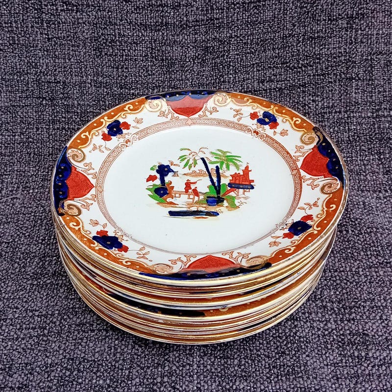 Blue and Orange Plate - Etsy UK