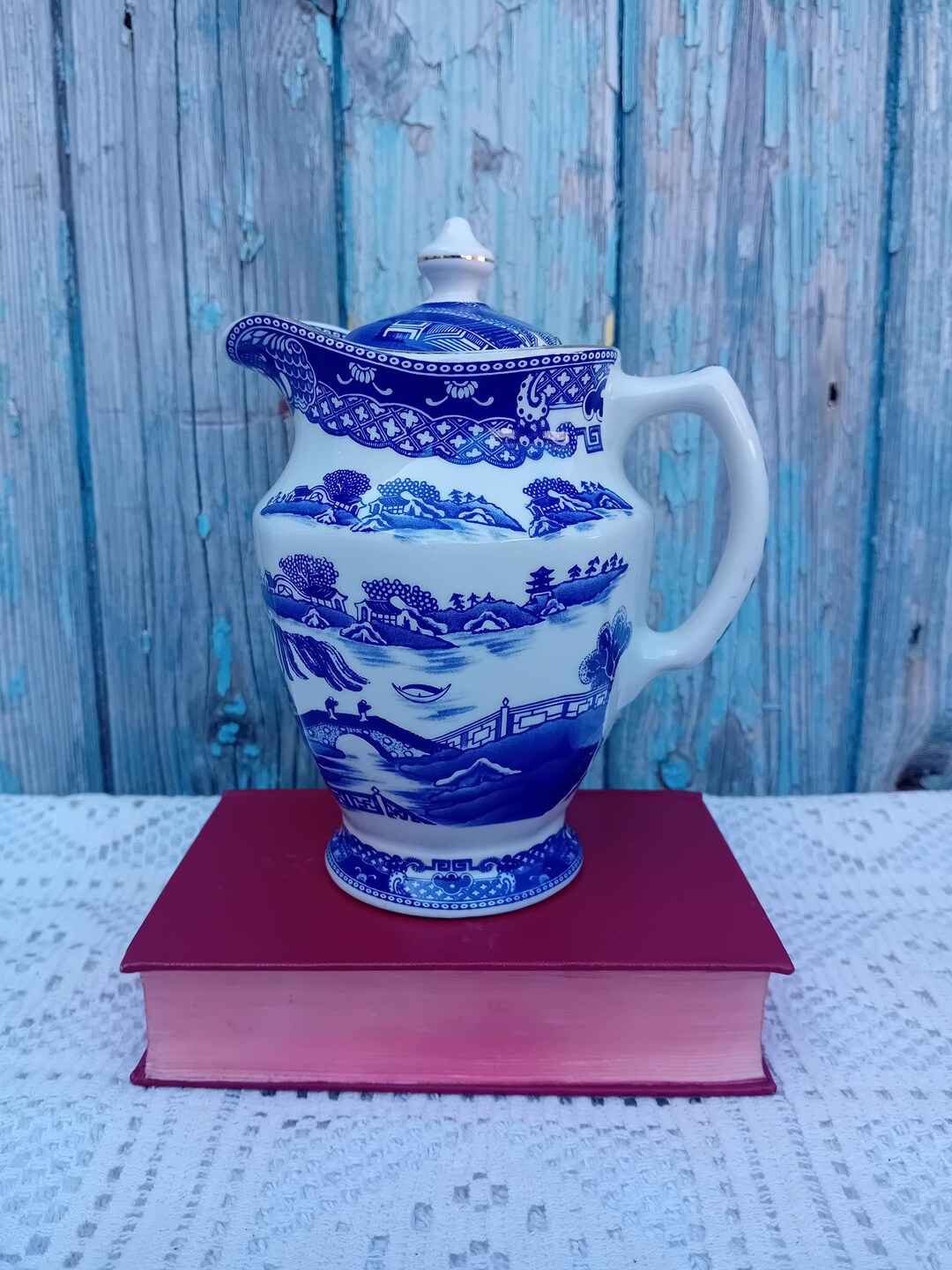 Wade Ceramic Blue and White Willow Pattern Manufactured for Rington Tea ...
