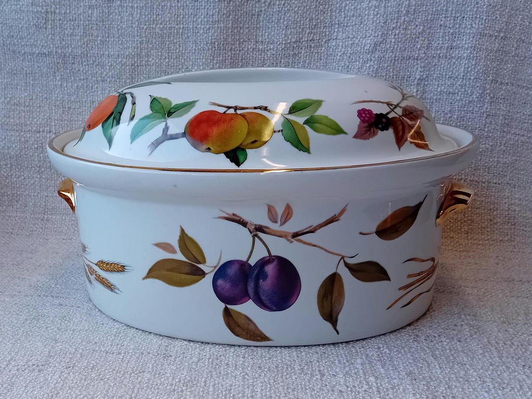 Royal Worcester Evesham Gold Oval Covered Casserole Dish With Lid - Etsy