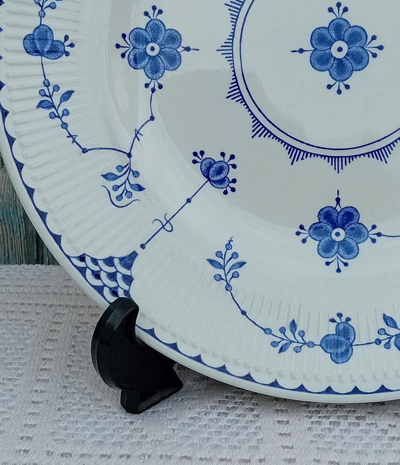 Furnivals Denmark Blue and White Floral Plates - Etsy