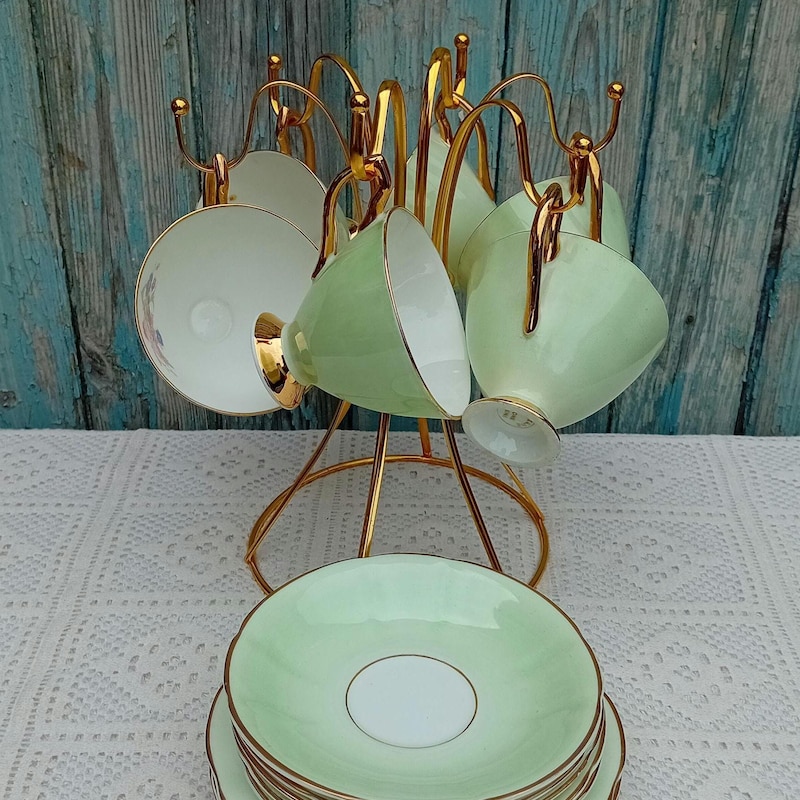 Floral Light Green China - Etsy UK