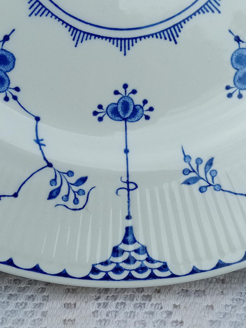 Furnivals Denmark Blue and White Floral Plates - Etsy