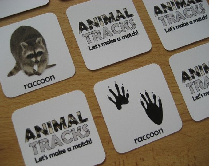 Animal Tracks, Let's make a match - a matching game - Etsy Nederland