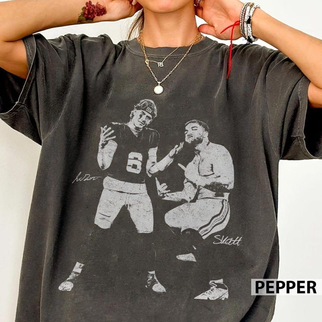 Jaxson Dart & Cam Skattebo Step Brothers Vintage PNG, New York Football ...