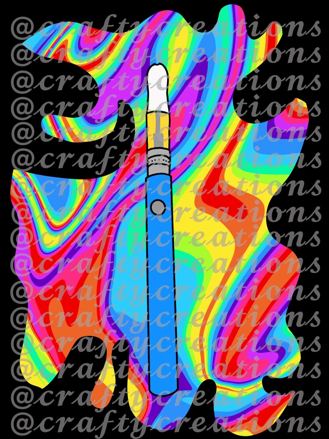 Trippy Dab Pen Digital Print - Etsy