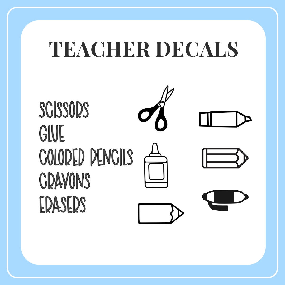 Teacher Vinyl Decals - Etsy