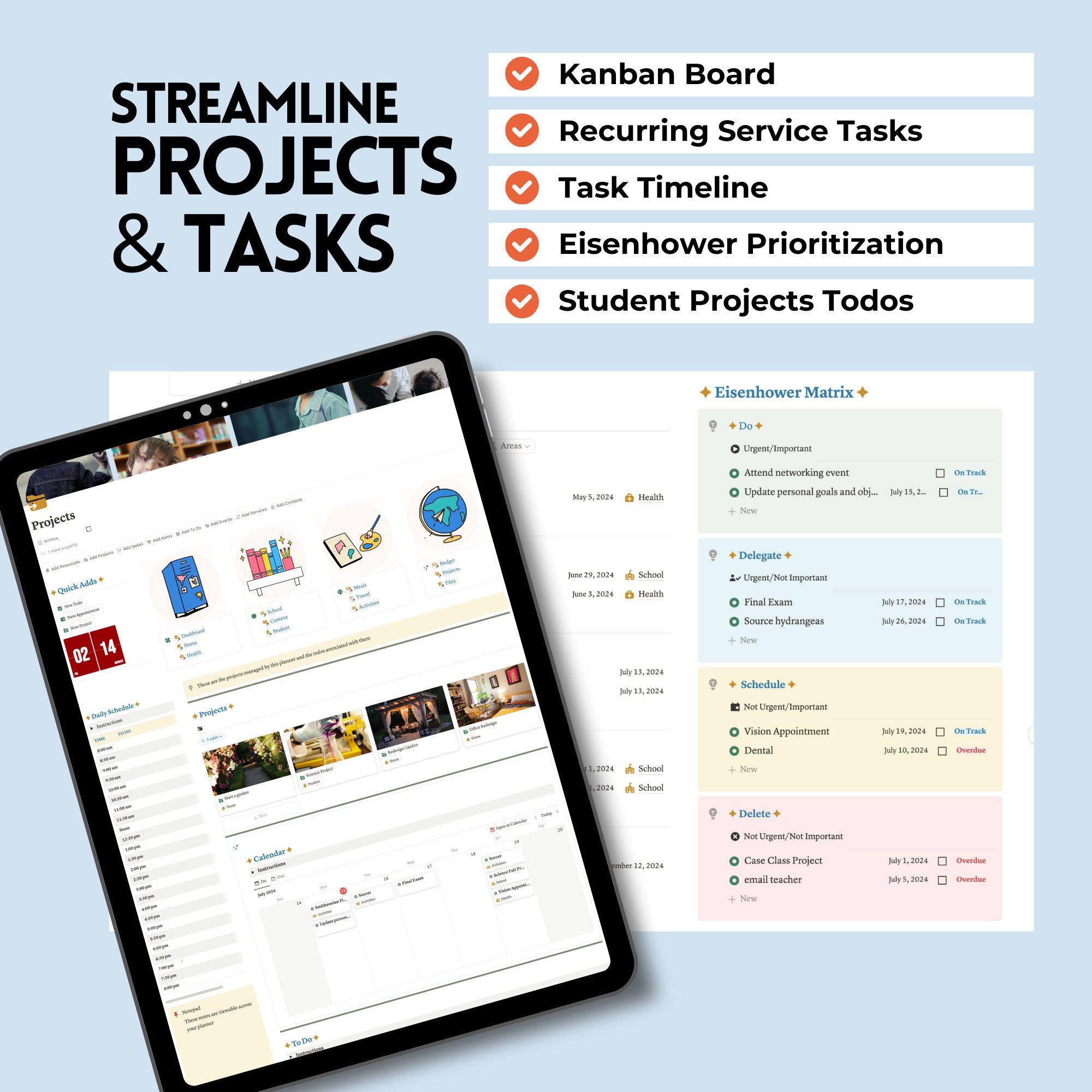 Digital Homeschool Planner Notion Template Kids Homeschool Lesson ...