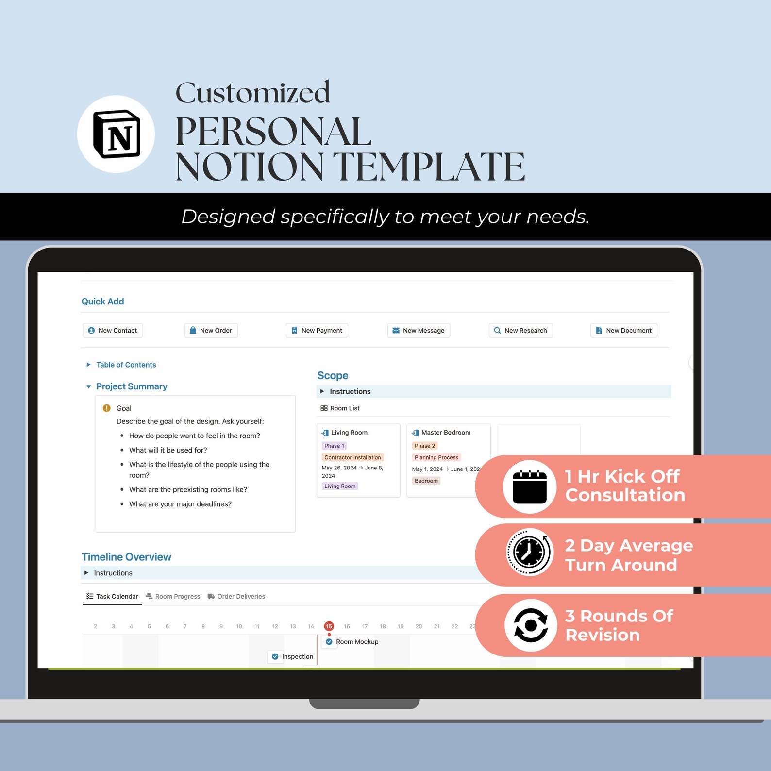 Interior Decorator Client Portal Interior Decorator Project Template ...