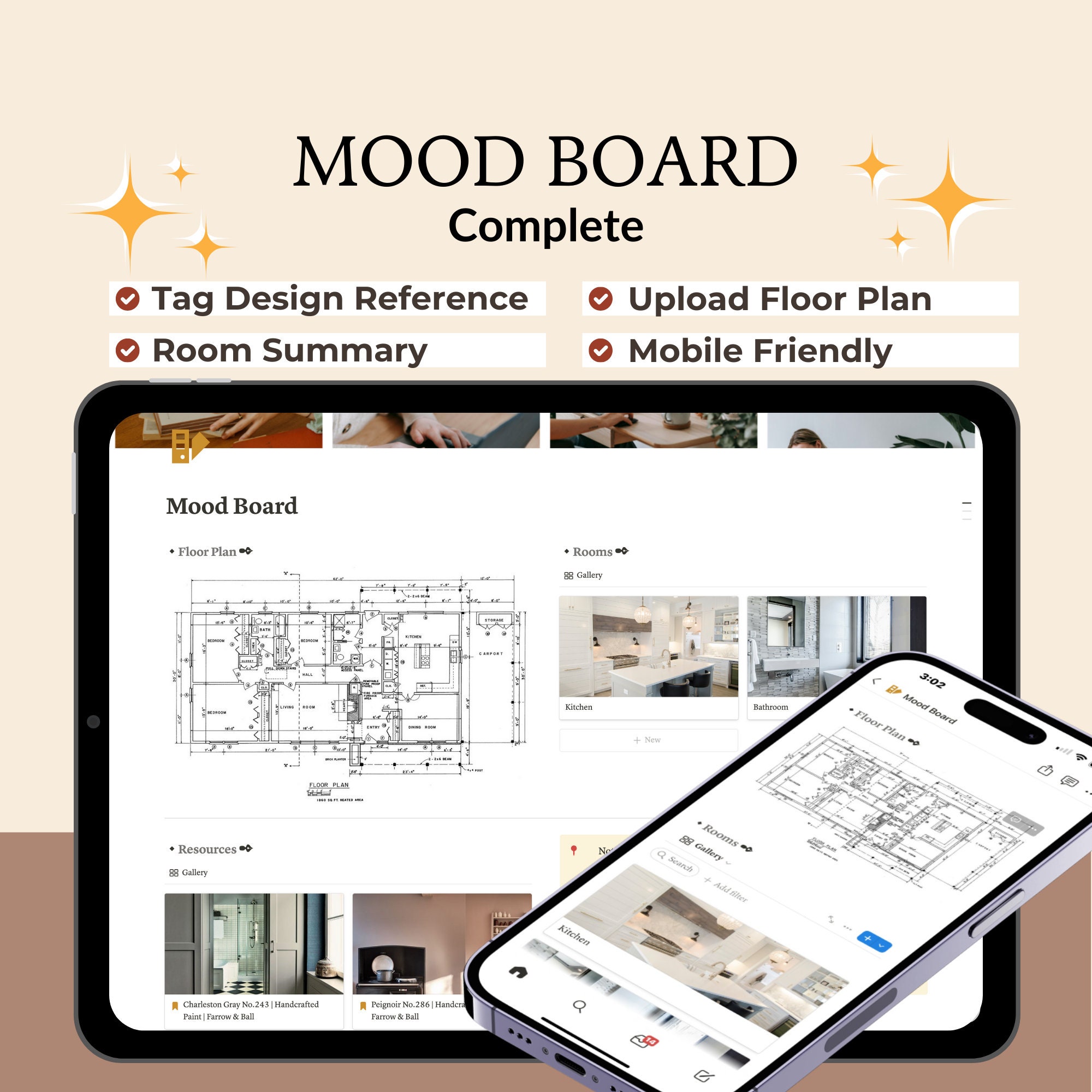 Interior Design Freelance Planner and Client Portal Bundle for Interior ...