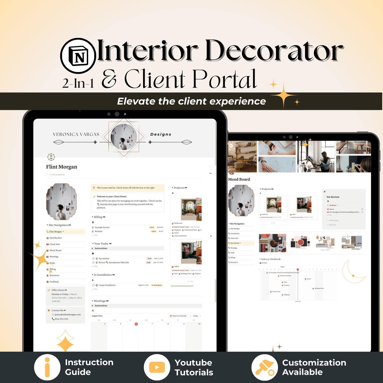 Interior Decorator Client Portal Interior Decorator Project Template ...