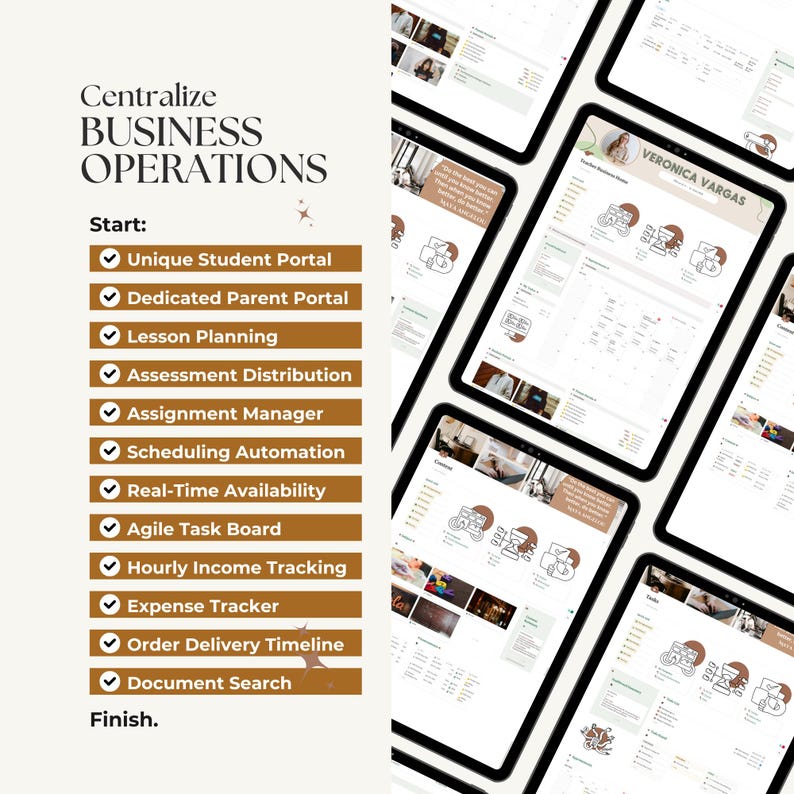 Teaching Business Planner Notion Teacher Planner Digital Teacher ...