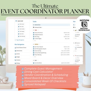 Event Planner Notion Event Coordinator Planner Business Meeting ...