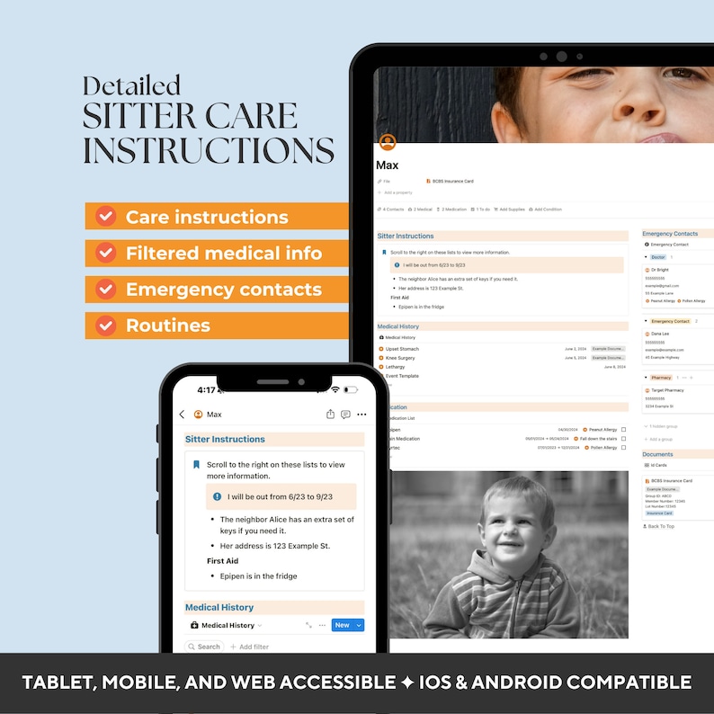 Kids Health Tracker Family Medical Planner Medical Budget Tracker Baby ...