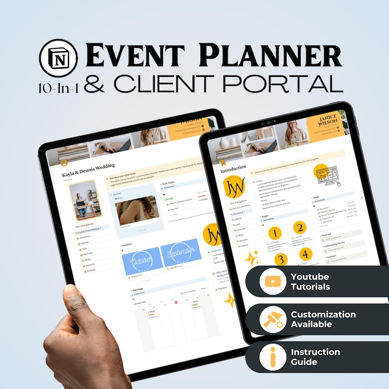 Event Manager Portal Event Planner Client Intake Event Planning Tracker ...